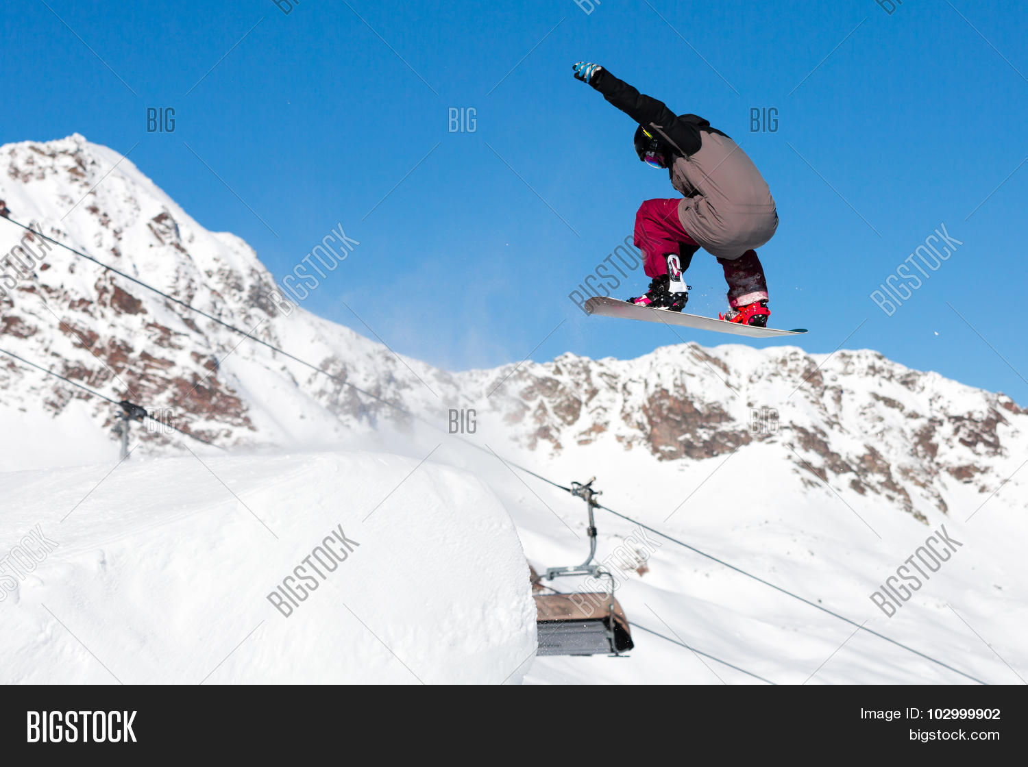 Snowboarder Jumping Image & Photo (Free Trial) | Bigstock