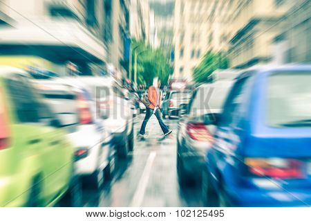 Person Crossing Road Image & Photo (Free Trial) | Bigstock
