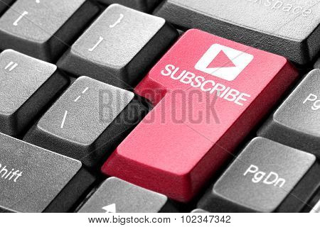 Hand Press Subscribe Image & Photo (Free Trial) | Bigstock
