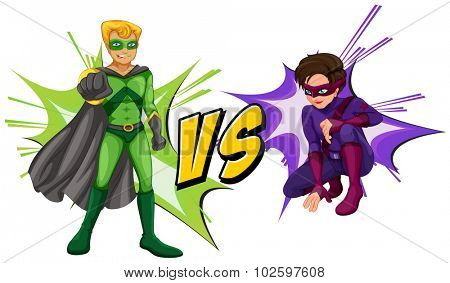 Two Superheroes Vector & Photo (Free Trial) | Bigstock