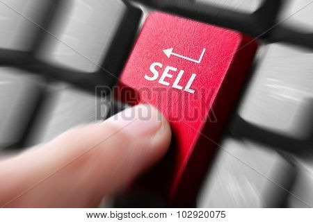 Hand Press Sell Button Image & Photo (Free Trial) | Bigstock