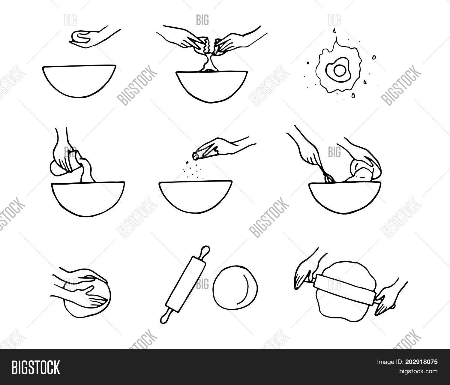 Dough Preparation Vector & Photo (Free Trial) | Bigstock