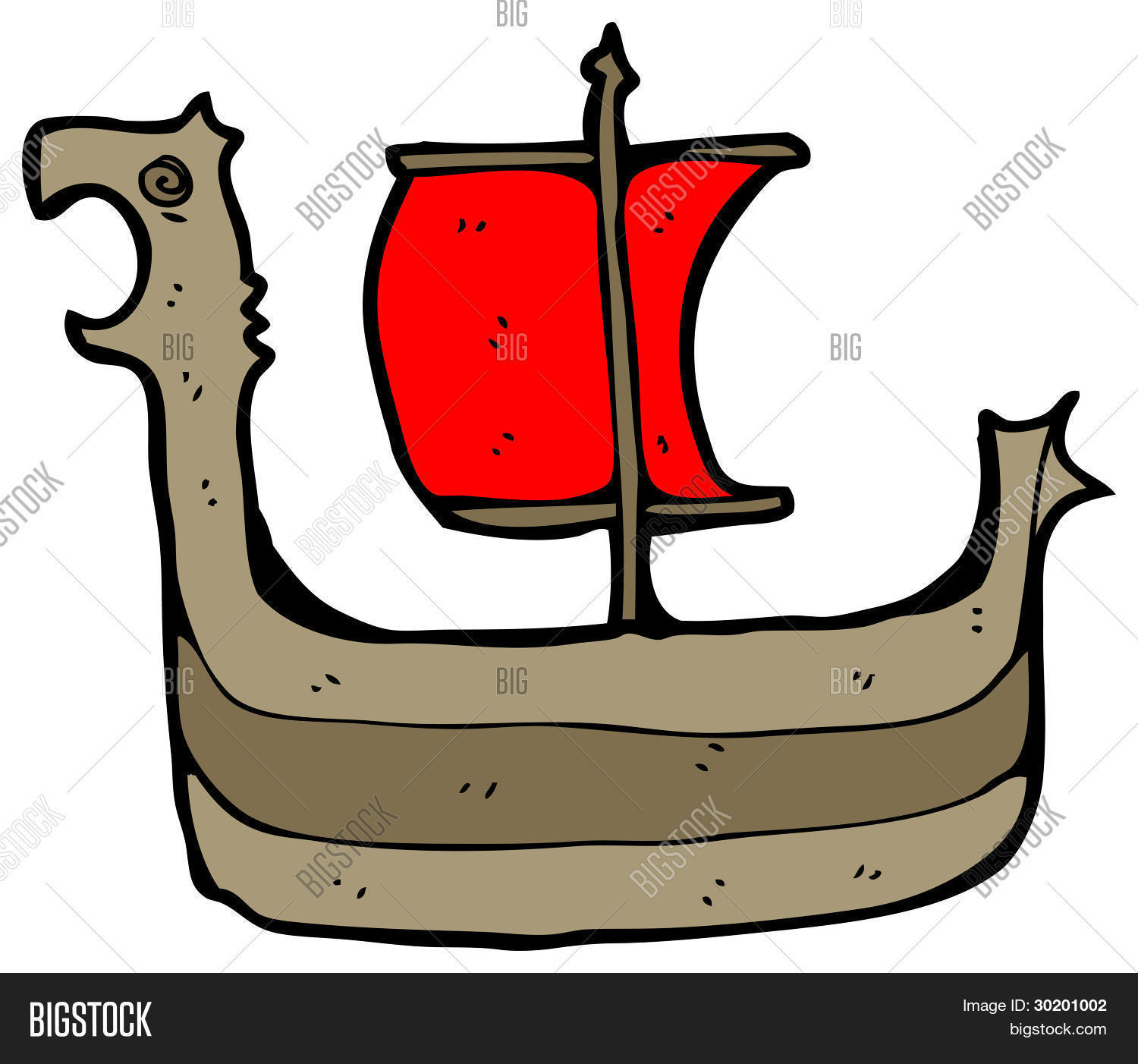 Viking Ship Cartoon Image & Photo (Free Trial) | Bigstock