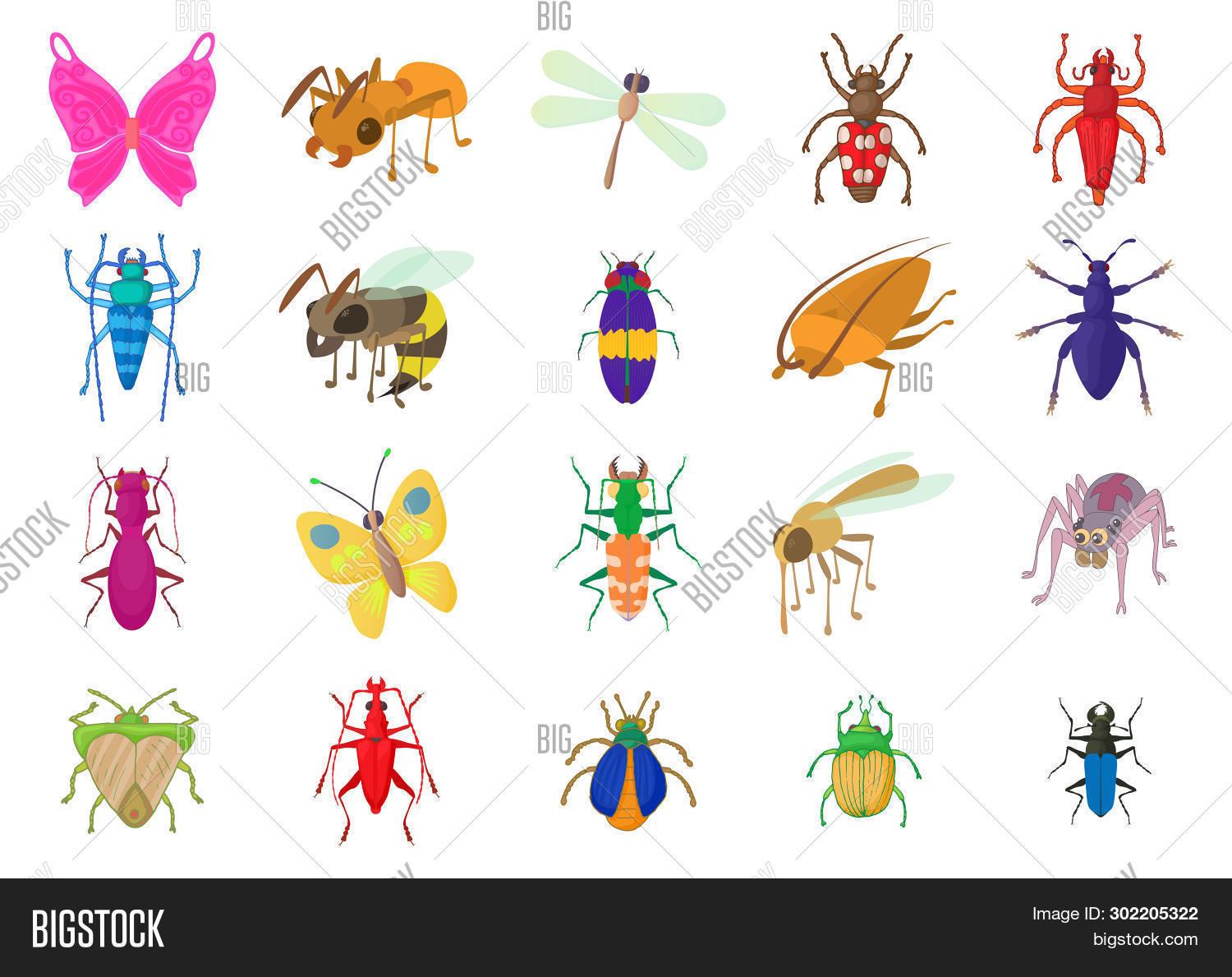 Insects Icon Set. Image & Photo (Free Trial) | Bigstock