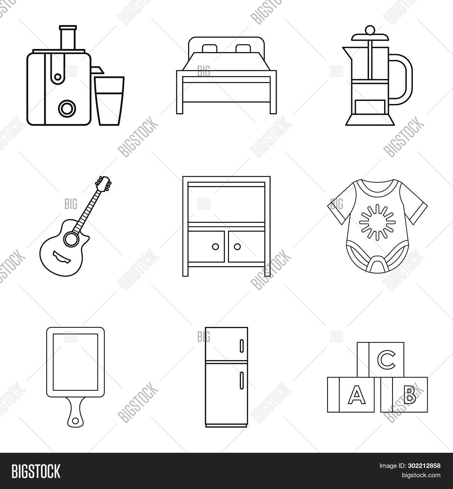 Domicile Icons Set. Image & Photo (Free Trial) | Bigstock