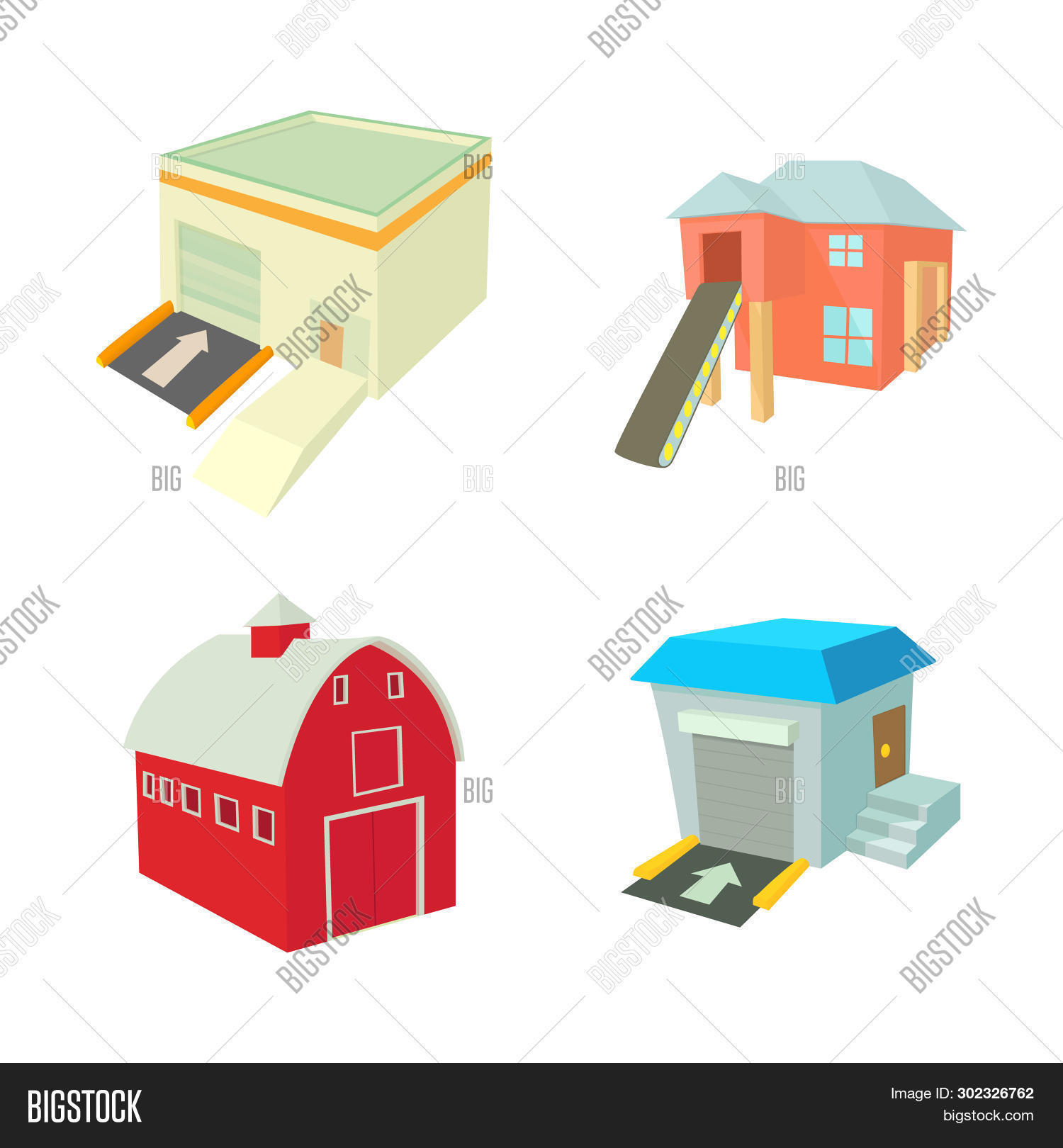 Warehouse Icon Set. Image & Photo (Free Trial) | Bigstock