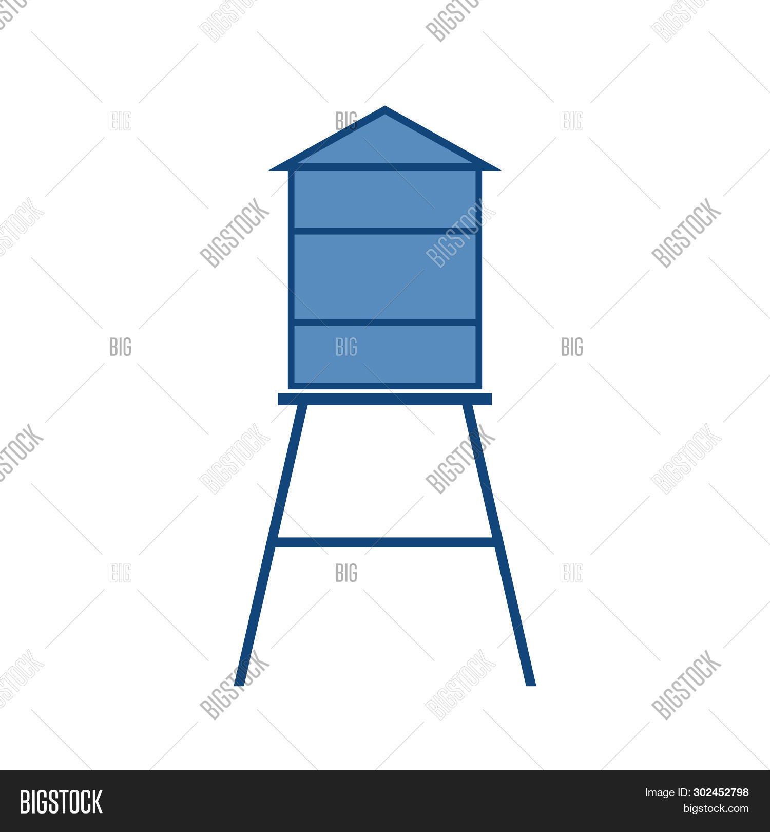 Old Water Tower Icon. Image & Photo (Free Trial) | Bigstock