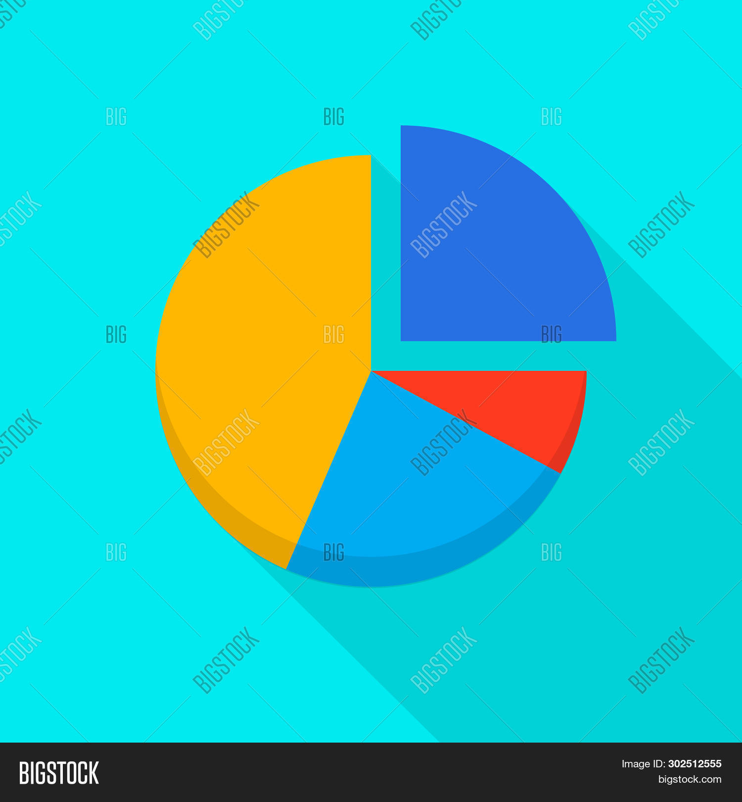 Pie Diagram Icon. Flat Image & Photo (Free Trial) | Bigstock