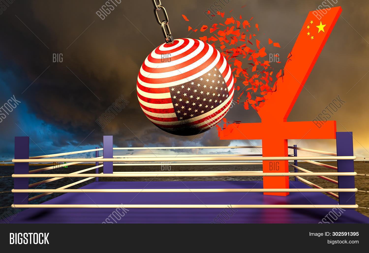 Usa Flag Wrecking Ball Image & Photo (Free Trial) | Bigstock