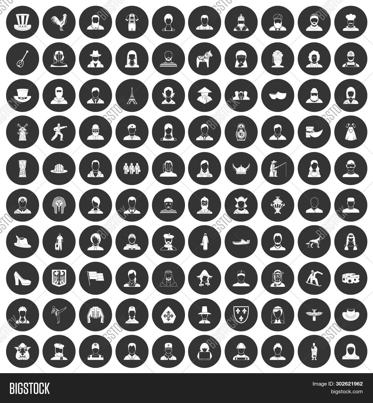 100 Folk Icons Set Image & Photo (Free Trial) | Bigstock