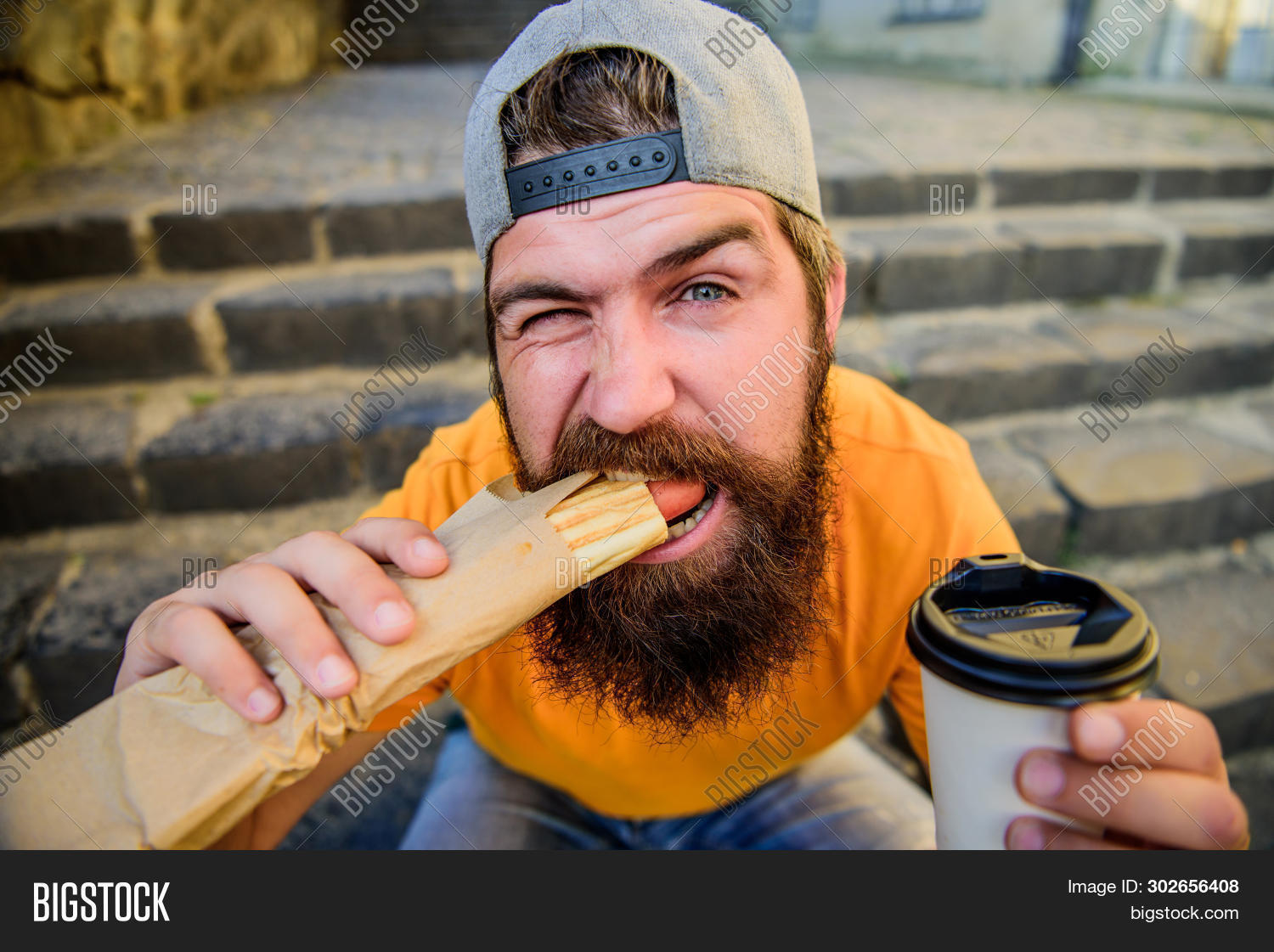 Eating Fast. Bearded Image & Photo (Free Trial) | Bigstock