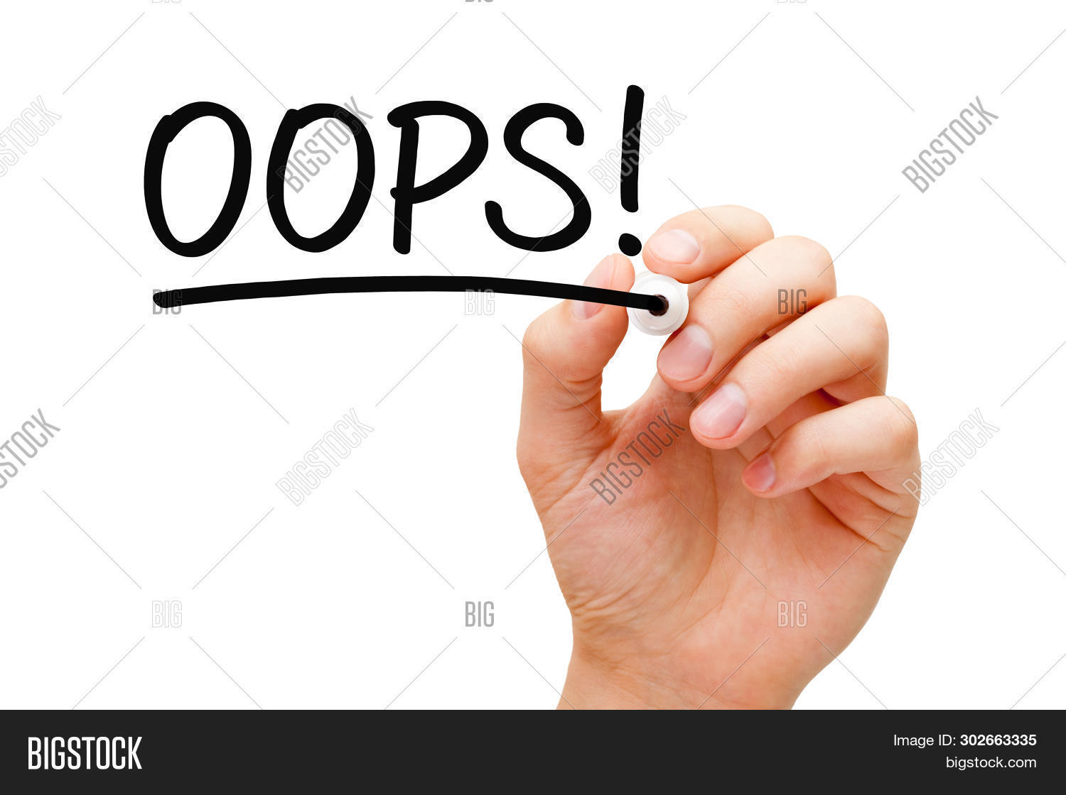 Hand Writing Word Oops Image & Photo (Free Trial) | Bigstock