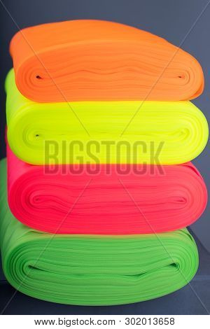 Four Rolls Fabric Neon Image & Photo (Free Trial) | Bigstock