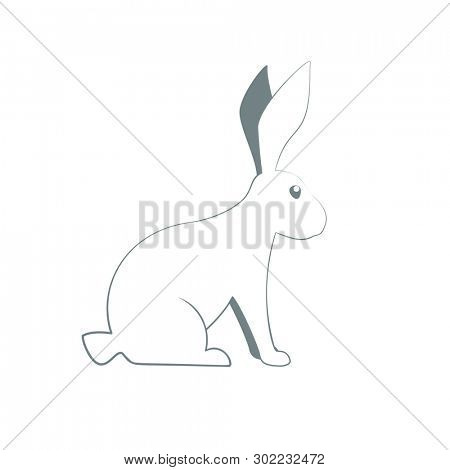 Rabbit Outline Icon. Image & Photo (Free Trial) | Bigstock