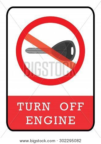 Turn Off Engine Icon. Vector & Photo (Free Trial) | Bigstock