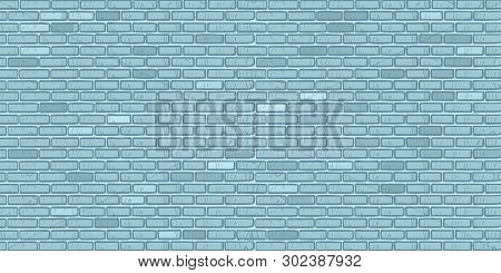 Blue Brick Wall. Vector & Photo (Free Trial) | Bigstock