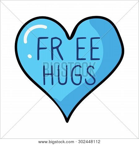 Cute Free Hugs Heart Vector & Photo (Free Trial) | Bigstock