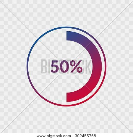 50 Percent Blue Red Vector & Photo (Free Trial) | Bigstock