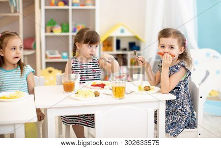 Kids Have Lunch Image & Photo (Free Trial) | Bigstock