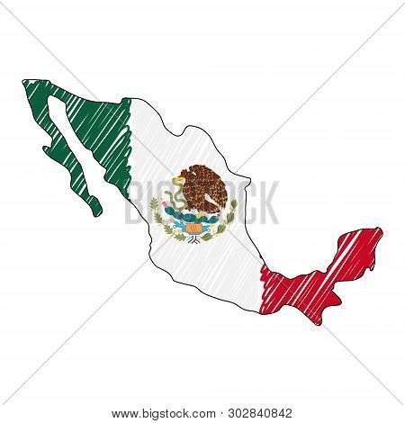 Mexico Map Hand Drawn Vector & Photo (Free Trial) | Bigstock