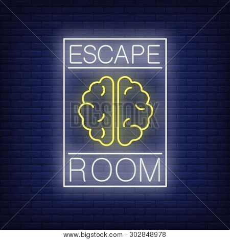 Escape Room Neon Sign Vector & Photo (Free Trial) | Bigstock