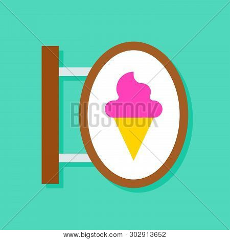 Ice Cream Shop Sign Vector & Photo (Free Trial) | Bigstock