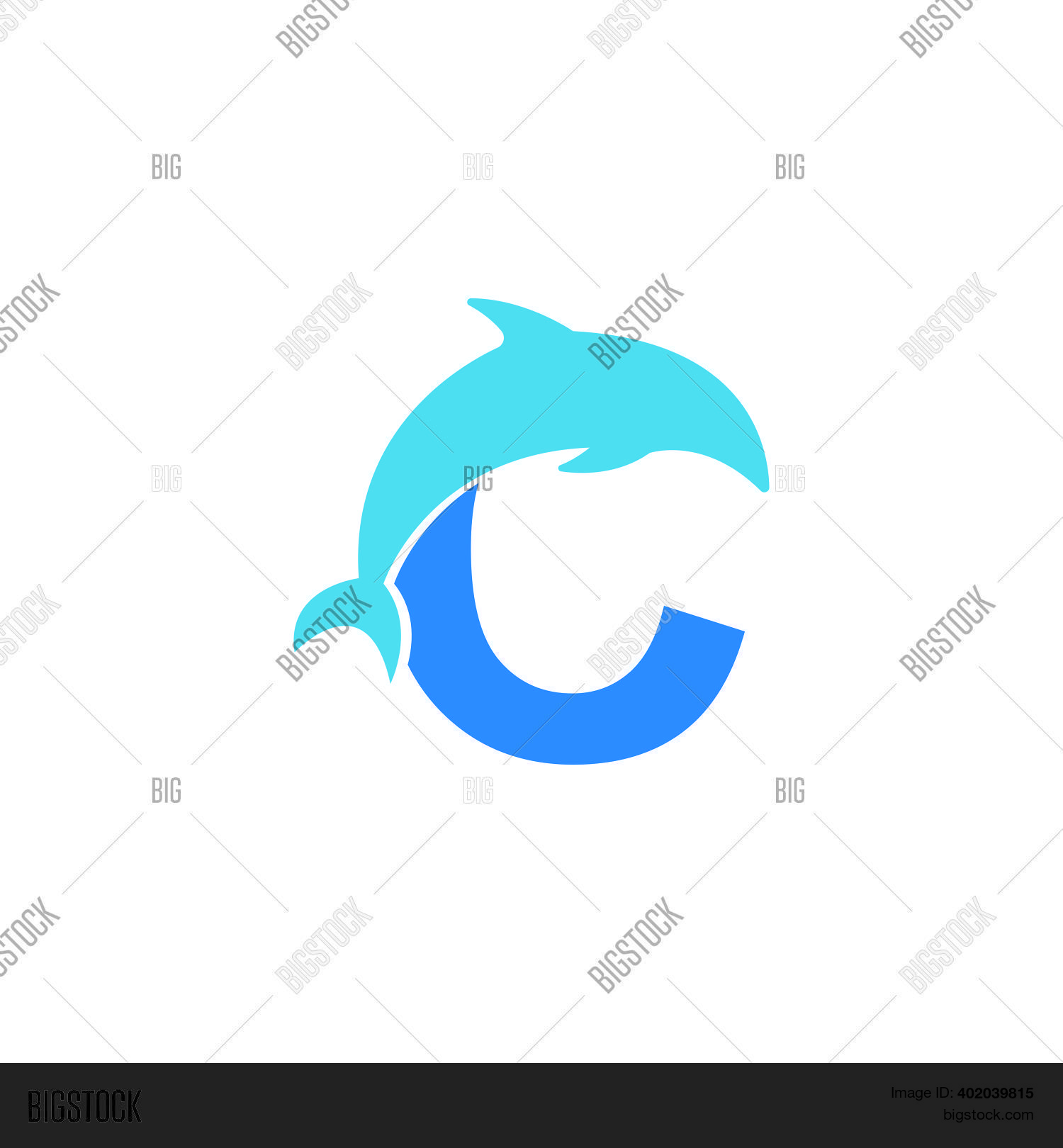 Dolphin Letter C Logo Vector & Photo (Free Trial) | Bigstock