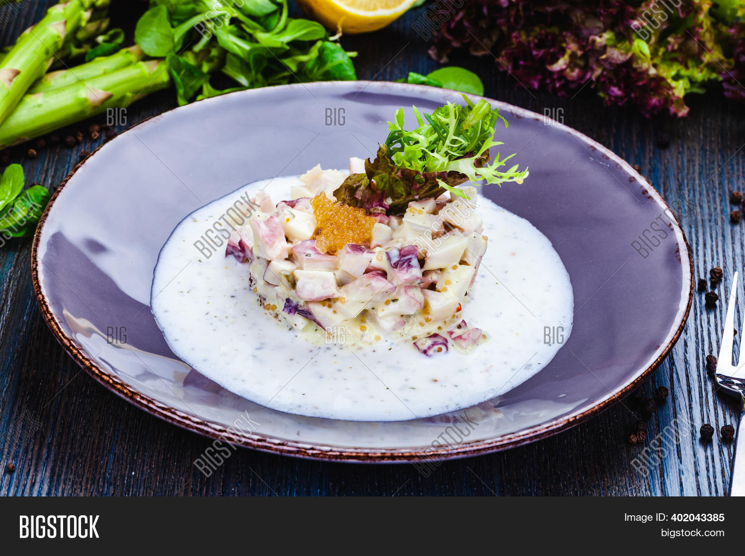 Octopus Tartare Pike Image & Photo (Free Trial) | Bigstock