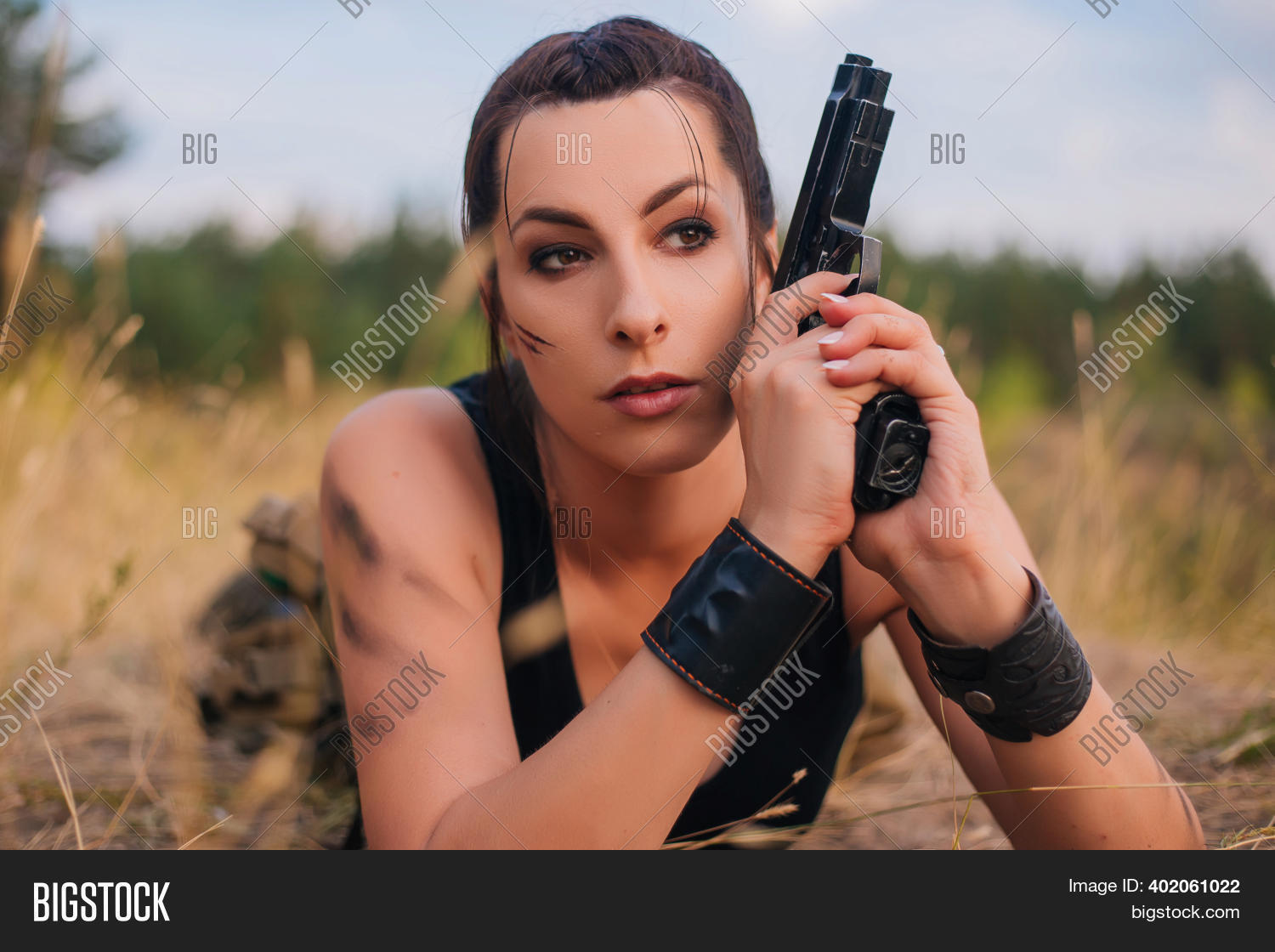 Girl Gun Nature Aim Image & Photo (Free Trial) | Bigstock