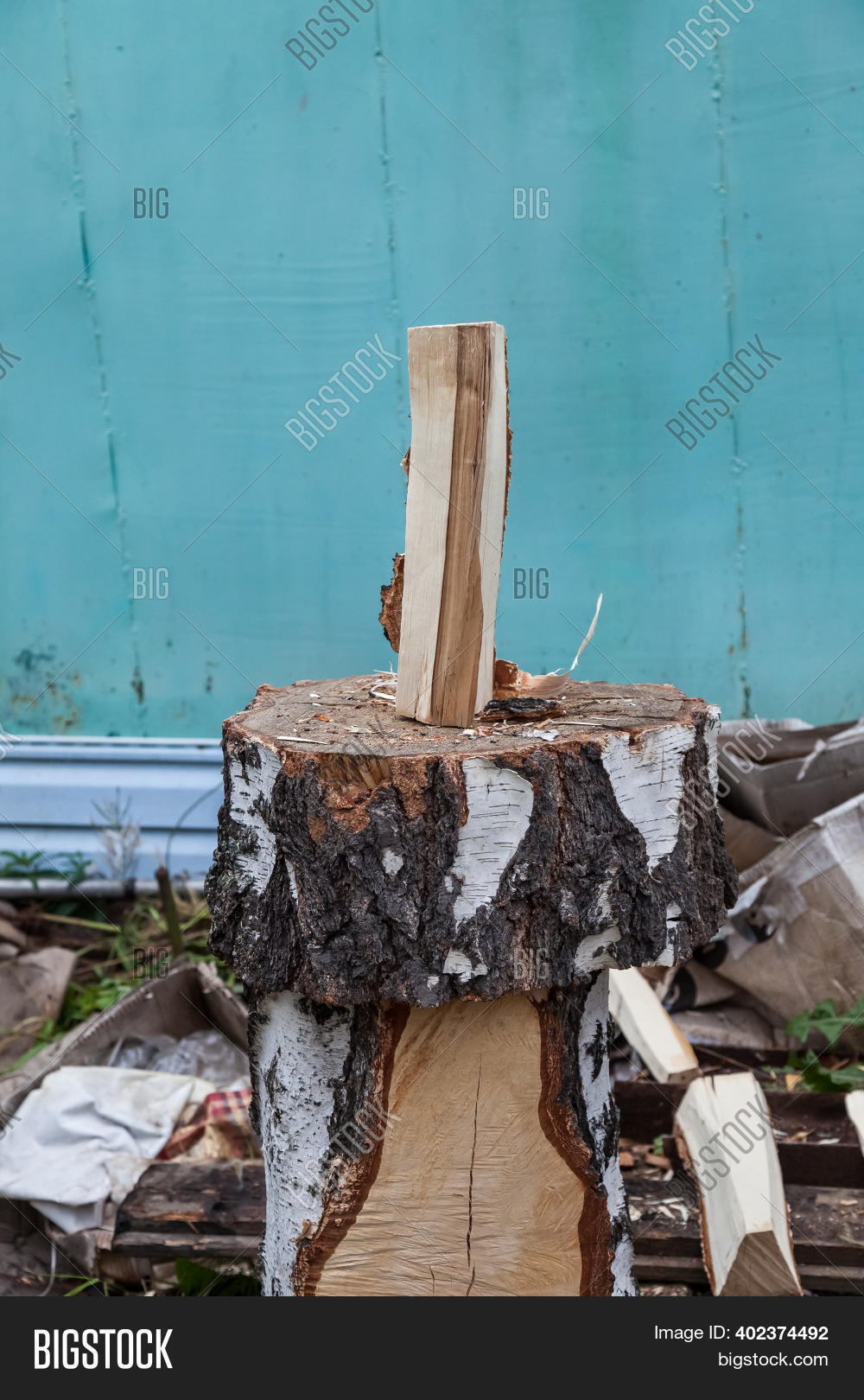 Log Split Half Ax On Image & Photo (Free Trial) | Bigstock