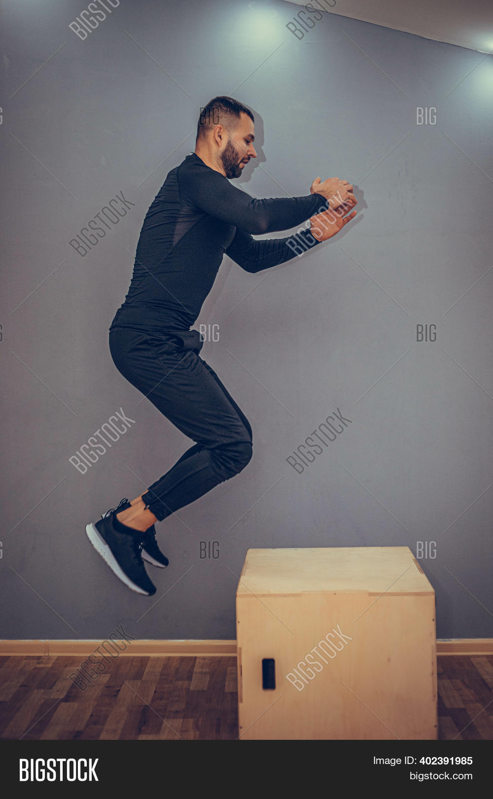 Man Jumping Onto Box Image & Photo (Free Trial) | Bigstock