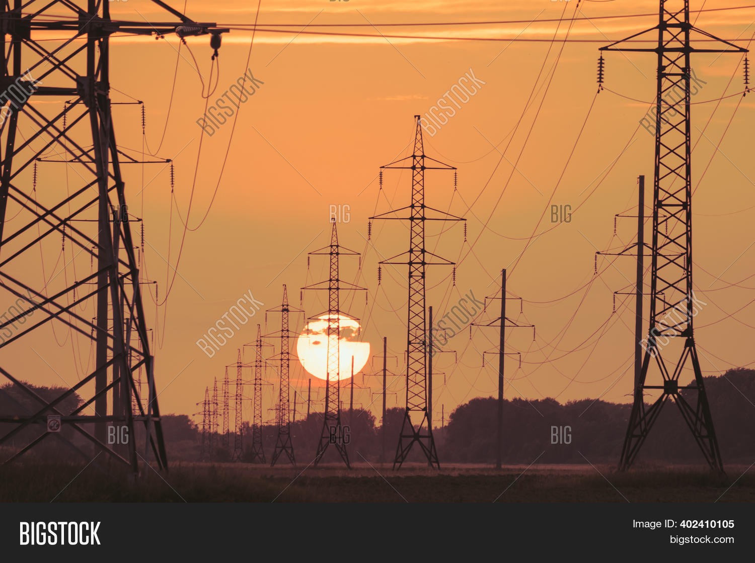 Power Lines High Metal Image & Photo (Free Trial) | Bigstock