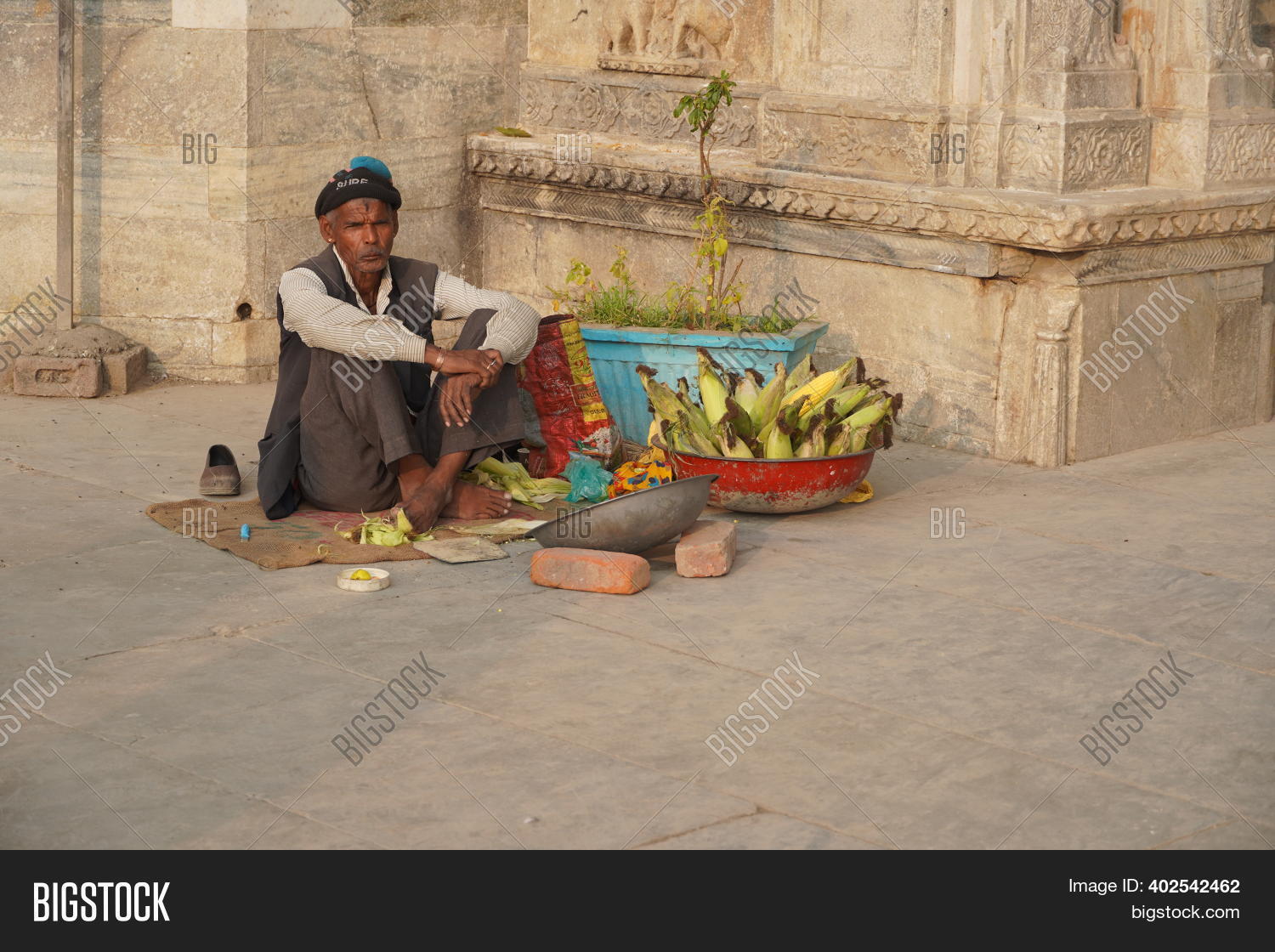 Old Man Selling Corn Image & Photo (Free Trial) | Bigstock