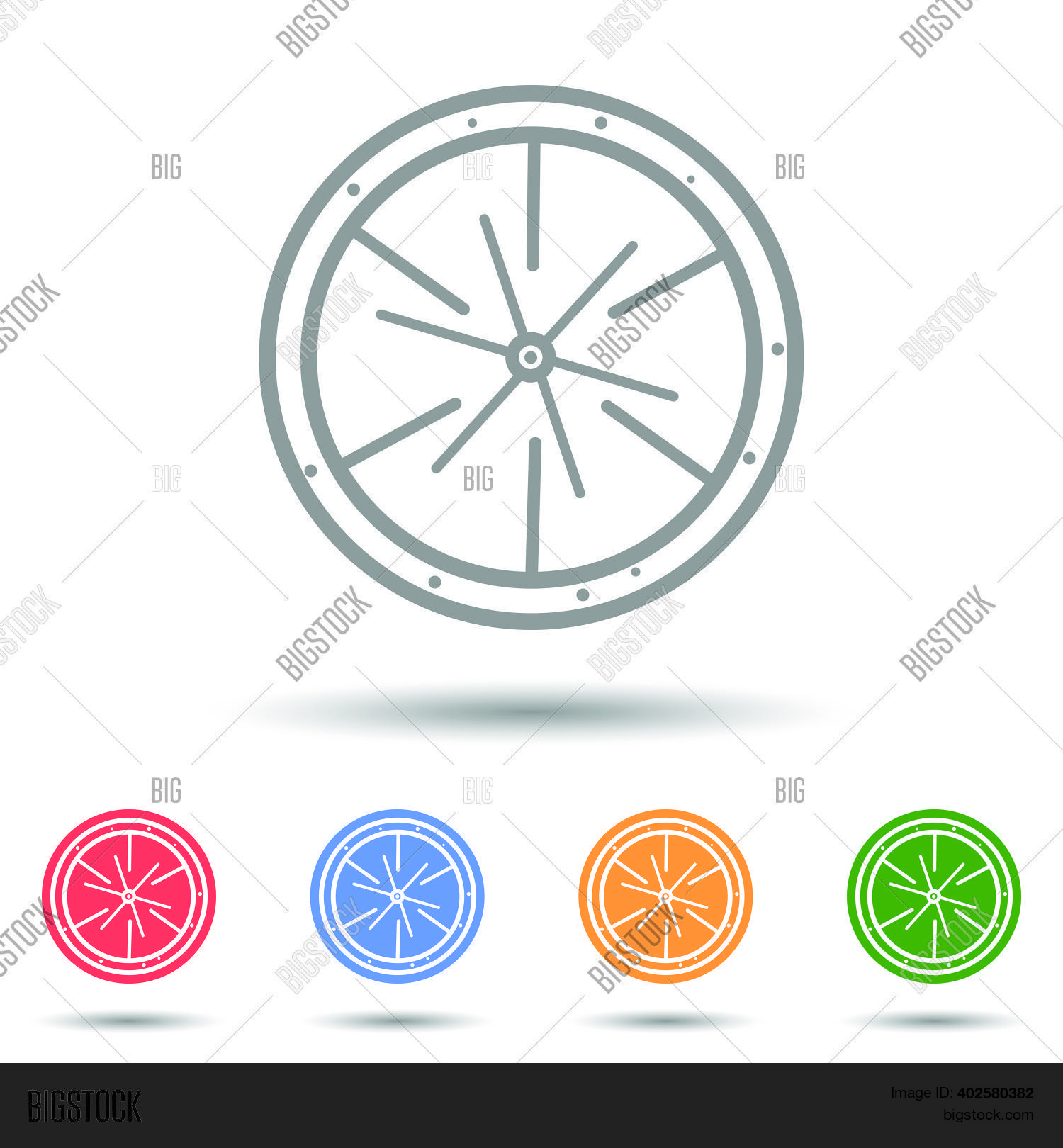 Car Wheel Icon Vector Vector & Photo (Free Trial) | Bigstock