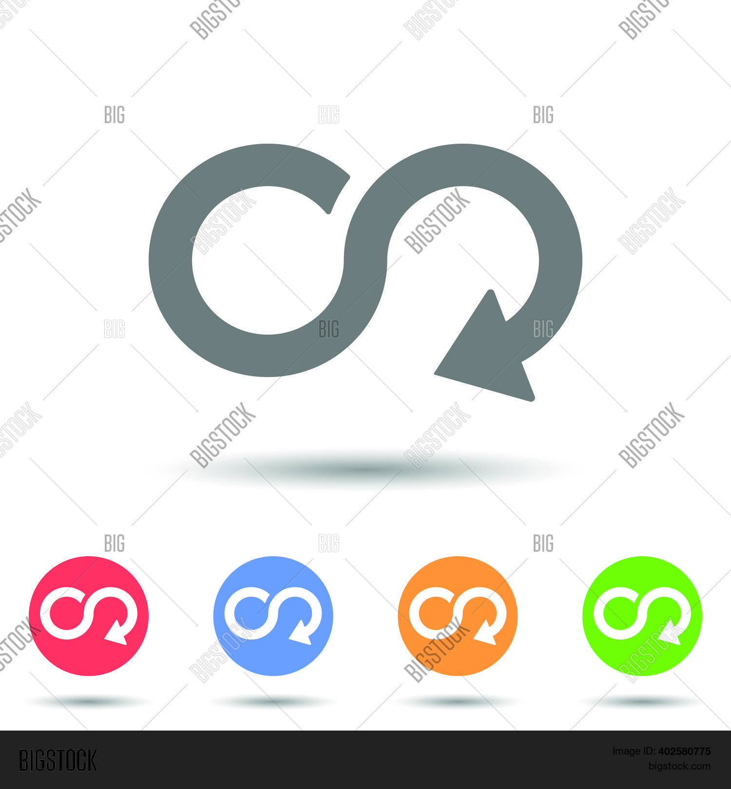 Infinity Arrow Icon Vector & Photo (Free Trial) | Bigstock