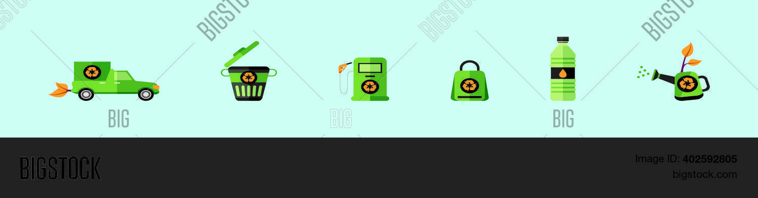 Set Biodegradable Vector & Photo (Free Trial) | Bigstock