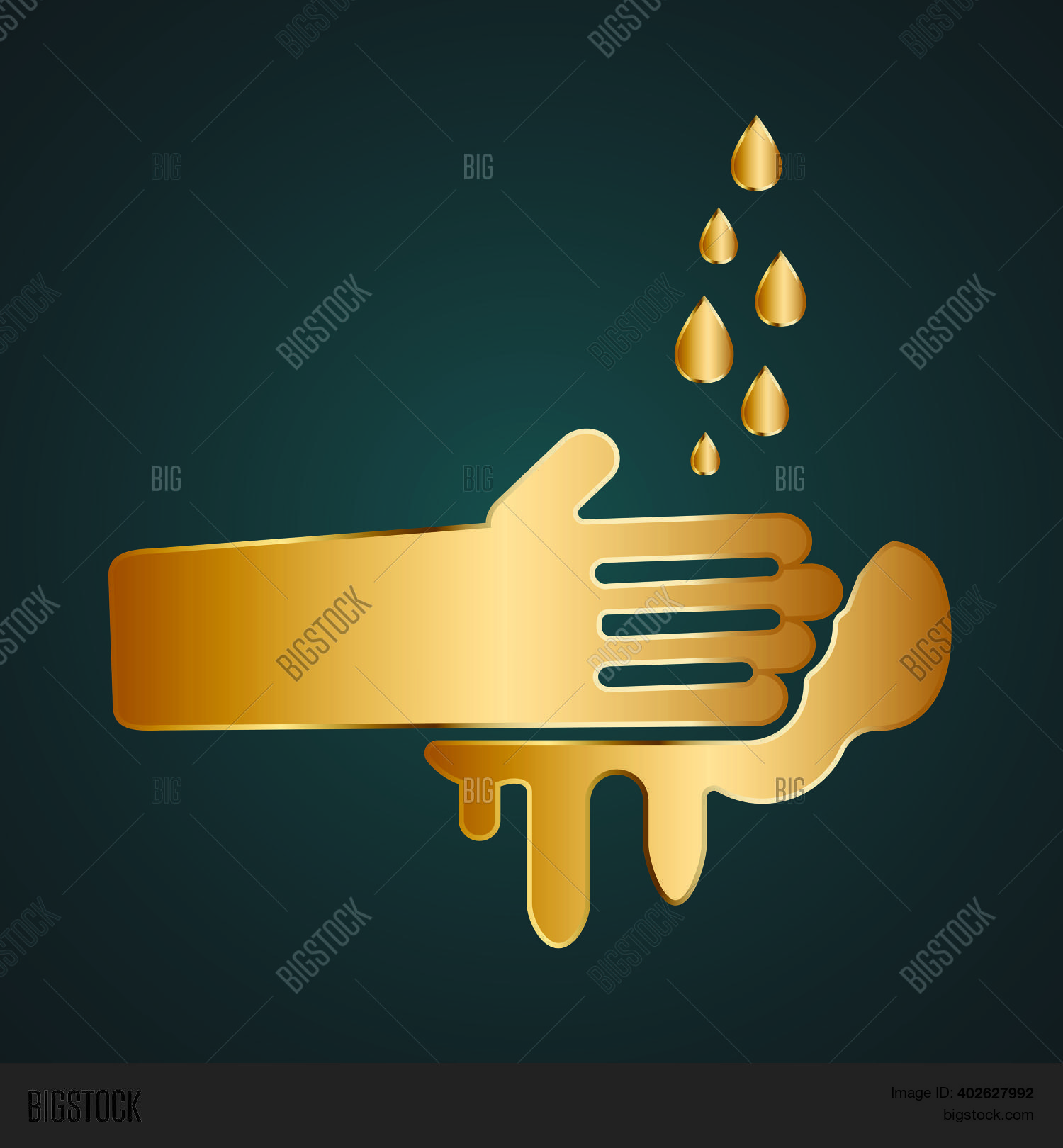 Hand Wash Water Sign Vector & Photo (Free Trial) | Bigstock