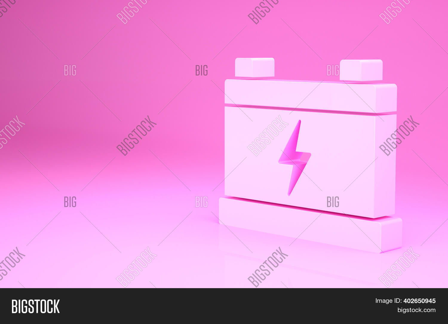 Pink Car Battery Icon Image & Photo (Free Trial) | Bigstock