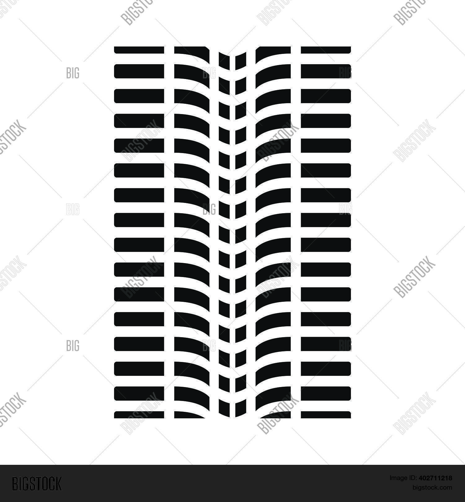 Bike Tyre Print Icon Vector & Photo (Free Trial) | Bigstock