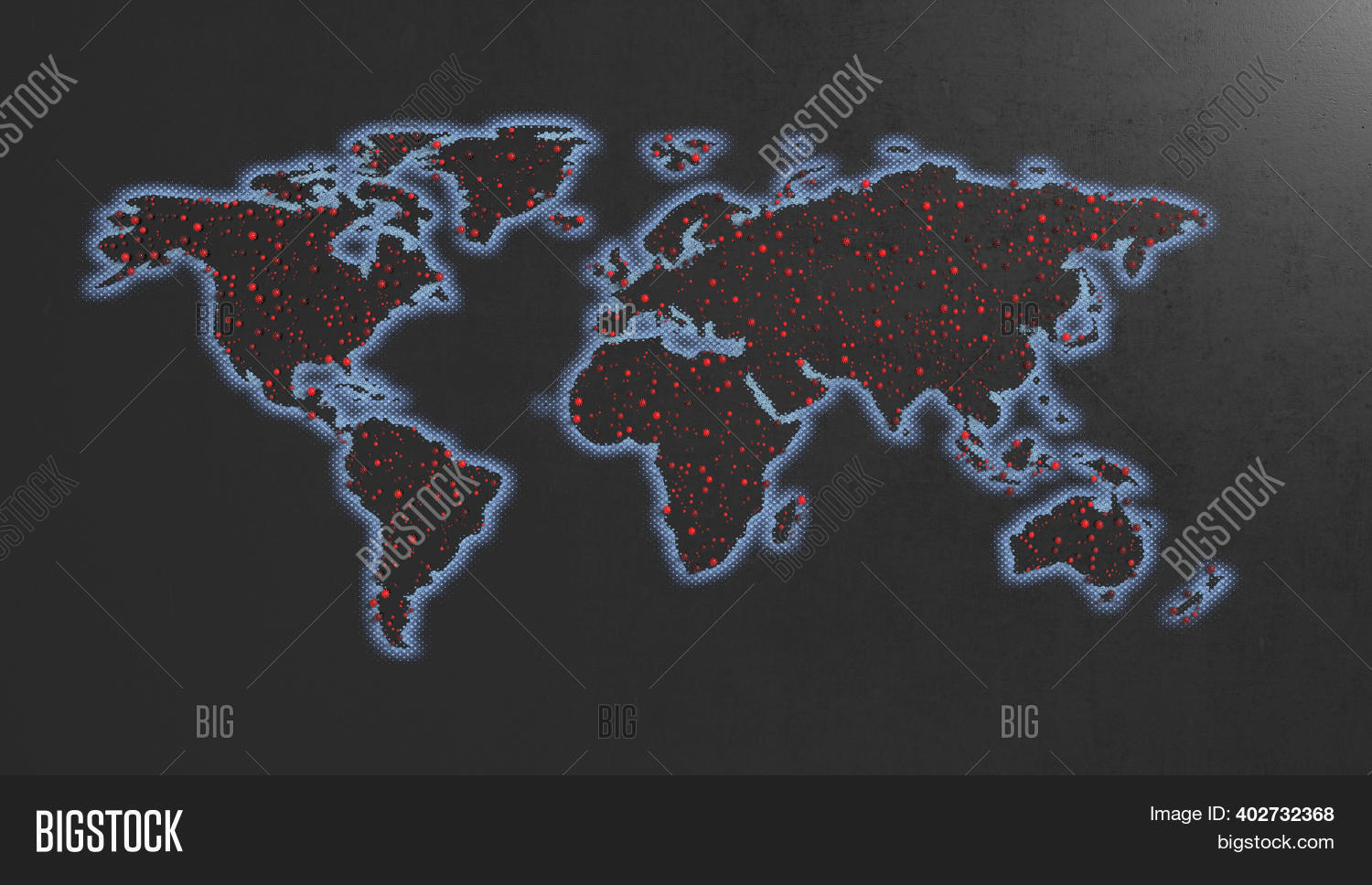 Flat World Map Glowing Image & Photo (Free Trial) | Bigstock