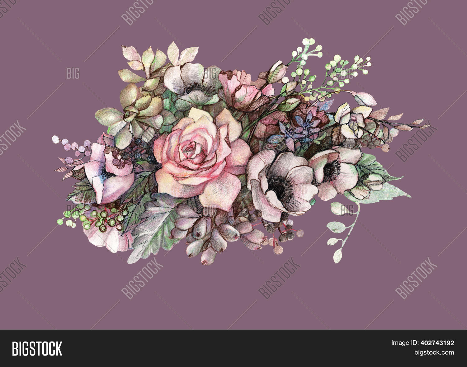 Hand Drawn Floral Image & Photo (Free Trial) | Bigstock