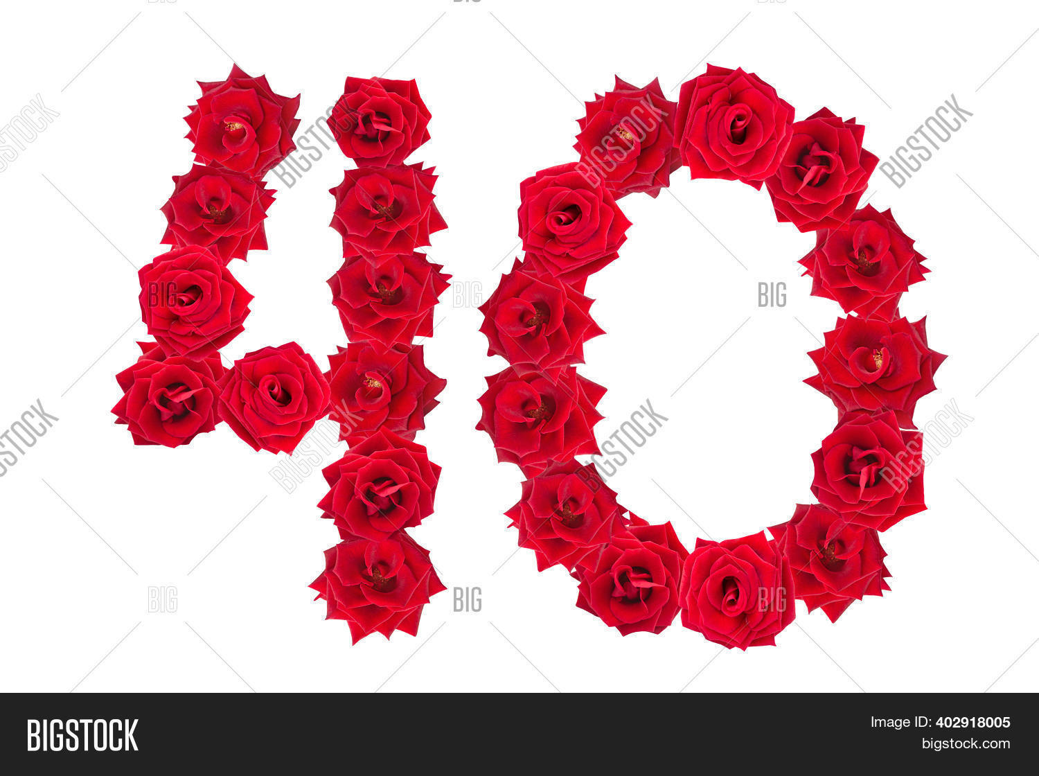 Numeral 40 Made Red Image & Photo (Free Trial) | Bigstock
