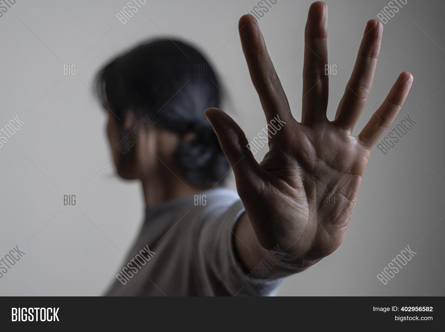 Woman Rises Her Hand Image & Photo (Free Trial) | Bigstock