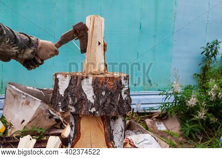 Log Split Half Ax On Image & Photo (Free Trial) | Bigstock