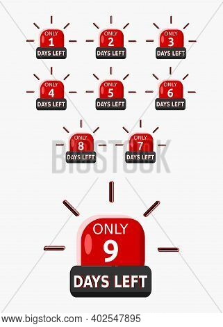 Number Days Remaining Vector & Photo (Free Trial) | Bigstock