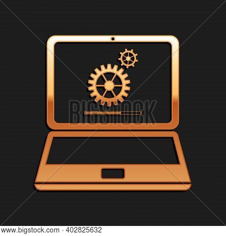 Gold Laptop Gears Vector & Photo (Free Trial) | Bigstock