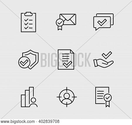 Approval Icon Set Vector & Photo (Free Trial) | Bigstock