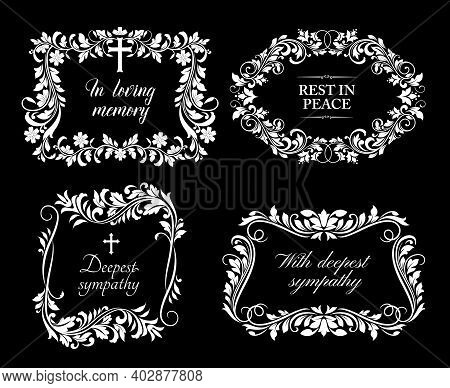 Funeral Frame Floral Vector & Photo (Free Trial) | Bigstock