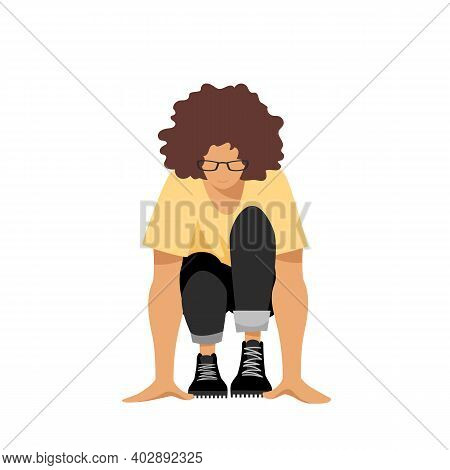 Man Squatting. Vector Vector & Photo (Free Trial) | Bigstock