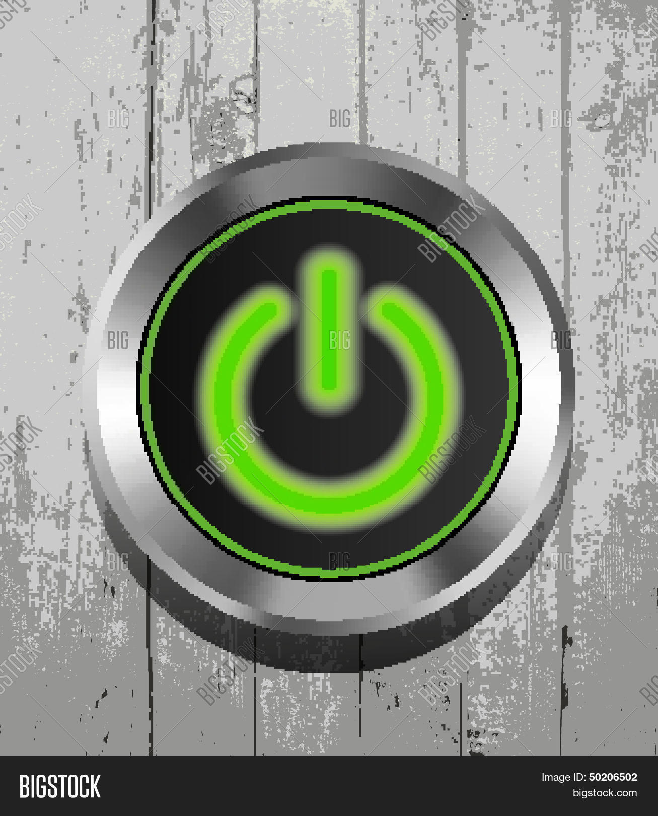 Green Power Button Vector & Photo (Free Trial) | Bigstock